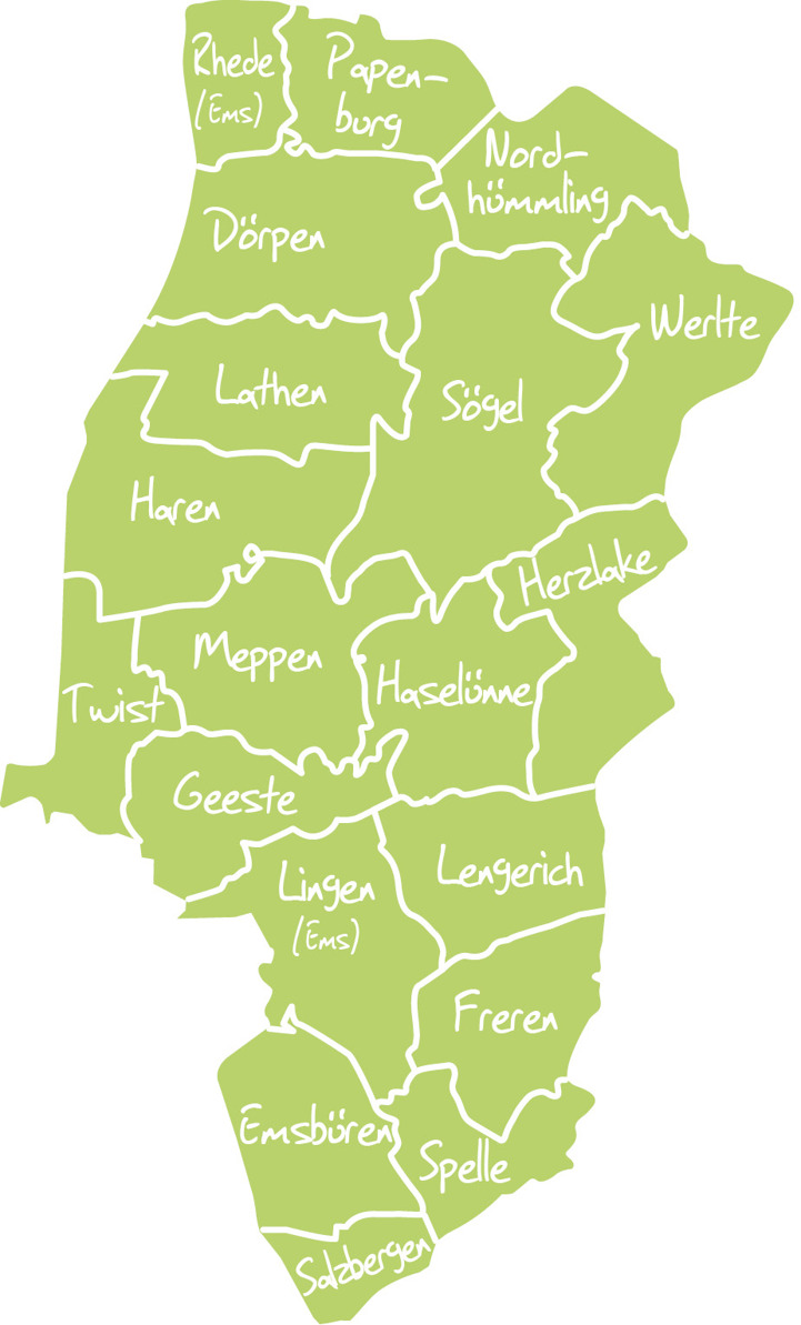 Landkreis Emsland - Städte und Gemeinden - Das Emsland